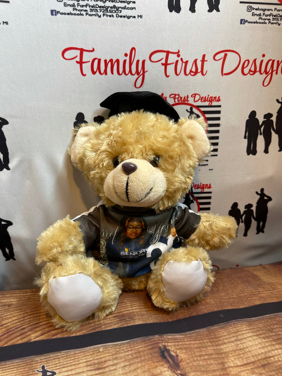 Custom Graduation Bear with shirt – Family First Designs LLC